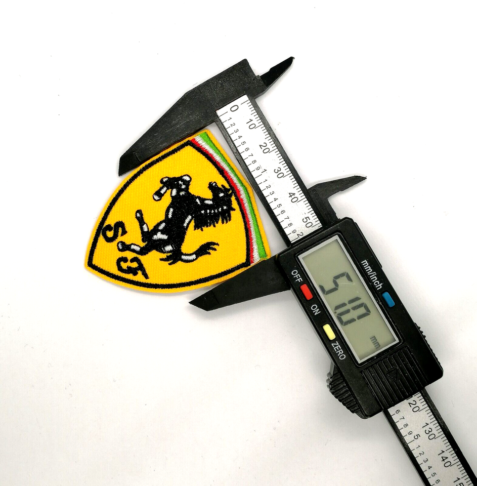Iron Sew On FERRARI Patch Sports Car Logo Embroidered Badge for Hat Bag ...