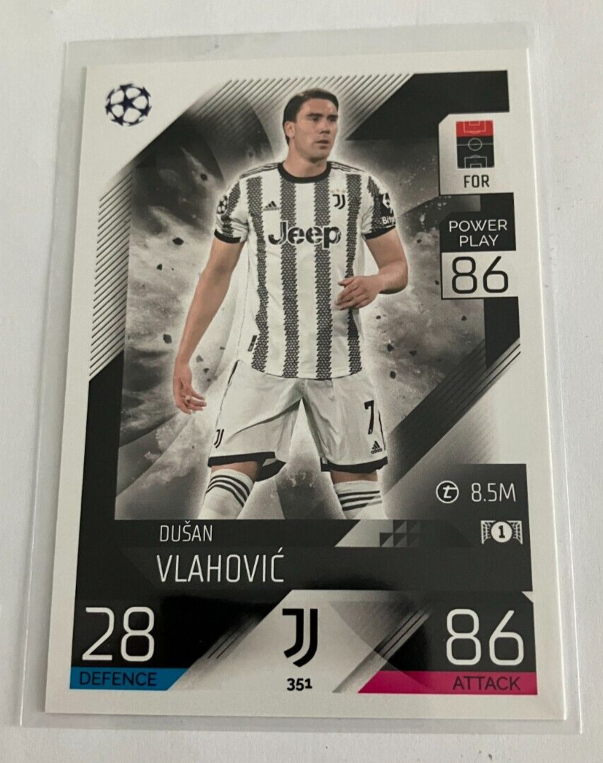 Carte Card Carta Dusan VLAHOVIC Juventus Topps Match Attax 2022 2023 | eBay