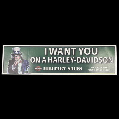 Harley Davidson Uncle Sam Military Sales Sticker Dealer Exclusive | eBay