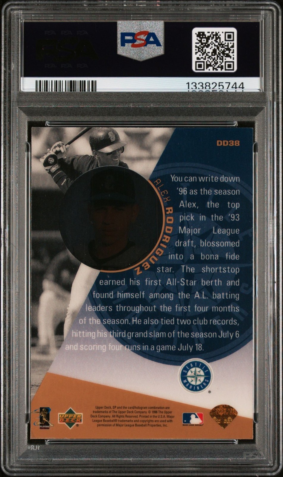 1996 upper deck tech diamond destiny GOLD Variant DD38 Alex Rodriguez ...