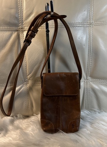 Frye Bag Small Leather Mini Cognac Brown Crossbody Shoulder Retail ...