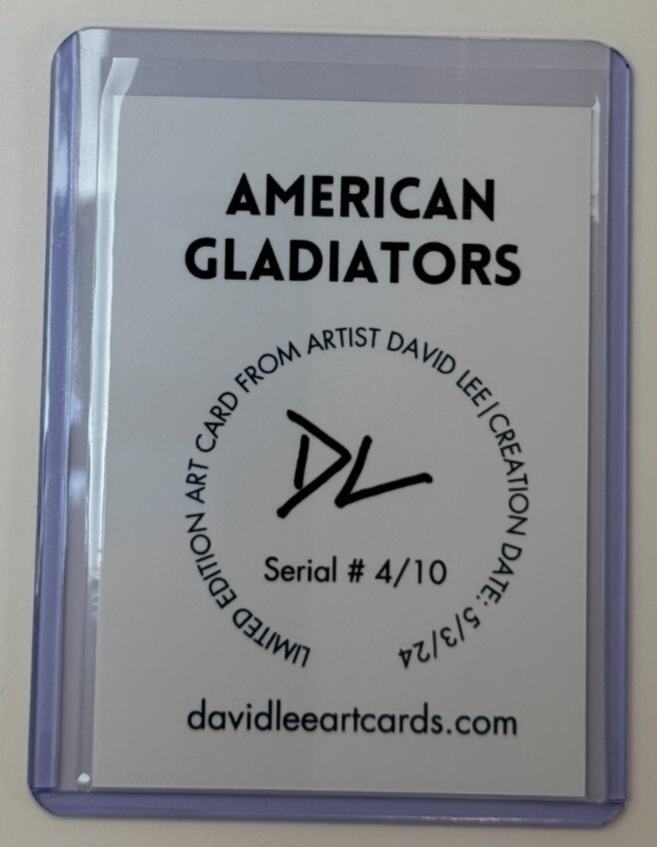 American Gladiators Limited Edition Artist Signed Trading Card 4/10 | eBay