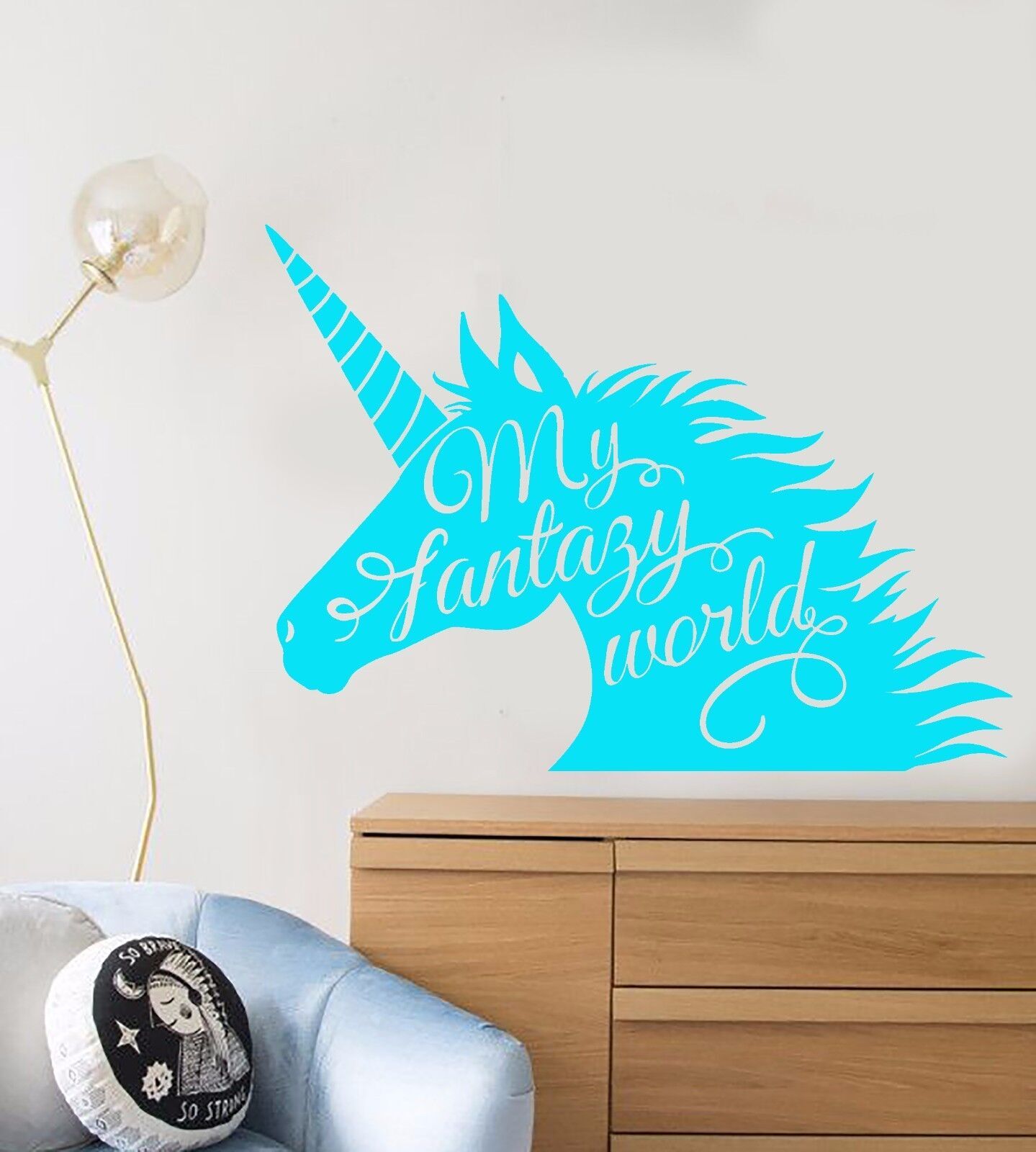 Vinyl Wall Decal Unicorn Fantasy Fairy Tale Children's Room Stickers ...