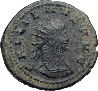 GALLIENUS 266AD Hercules 11th Labor Hesprides Apple Roman Coin RARE ...