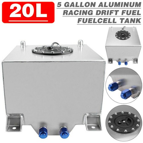 NEW 5 Gallon 20L Aluminum Racing Drift Fuel Cell Tank With Cap Foam ...