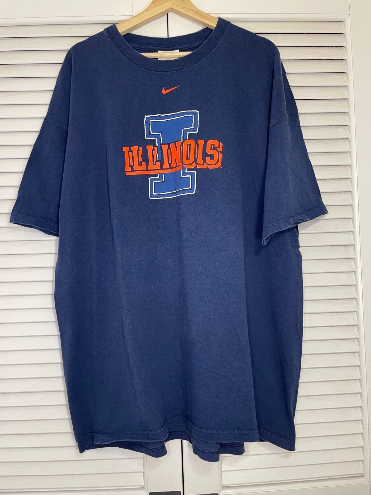 Nike Team University of Illinois Chief Illiniwek Double Sided NCAA T ...