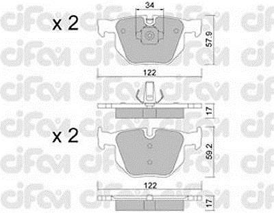 Cifam 822-644-4 Brake Pad Set for sale online | eBay