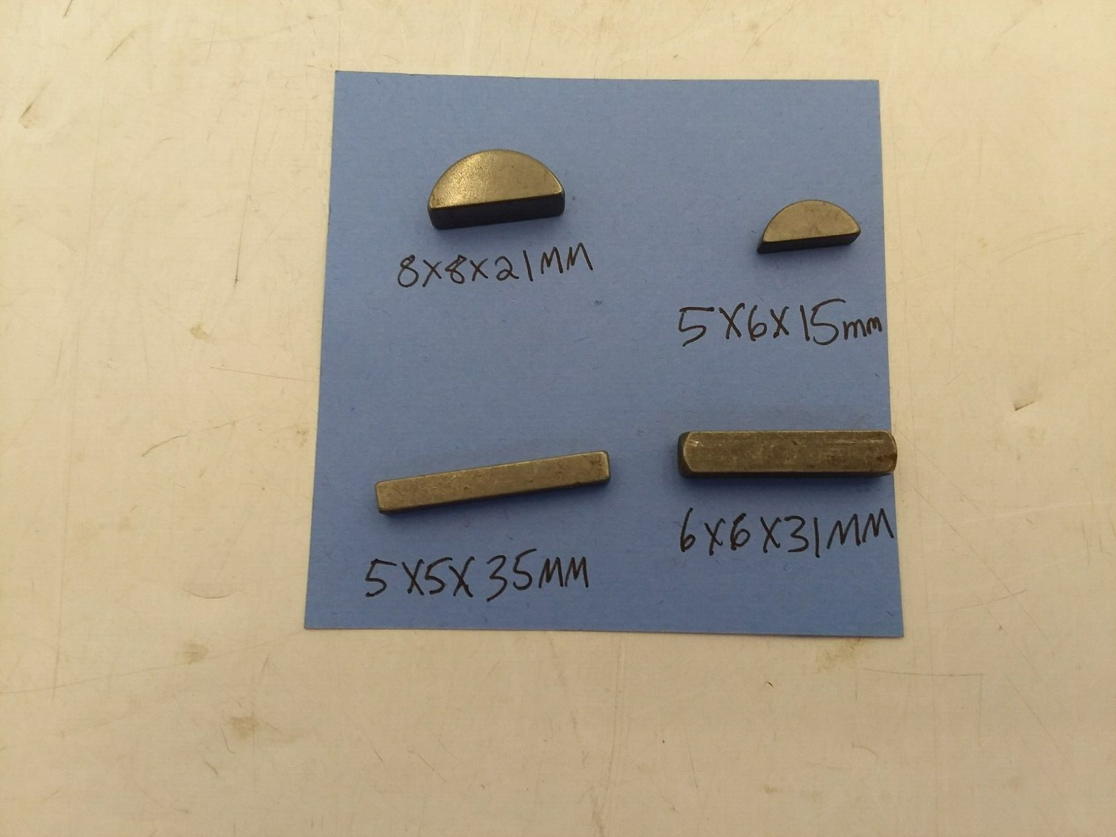ASSORTED METRIC KEYWAYS SIZES 5X5X35MM 6X6X31MM 8X8X21MM 5X6X15MM NNB ...