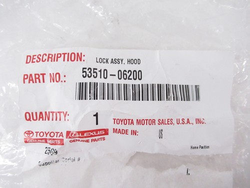 Genuine OEM Toyota 53510-06200 Hood Lock Latch Assy 2012-2014 Camry | eBay