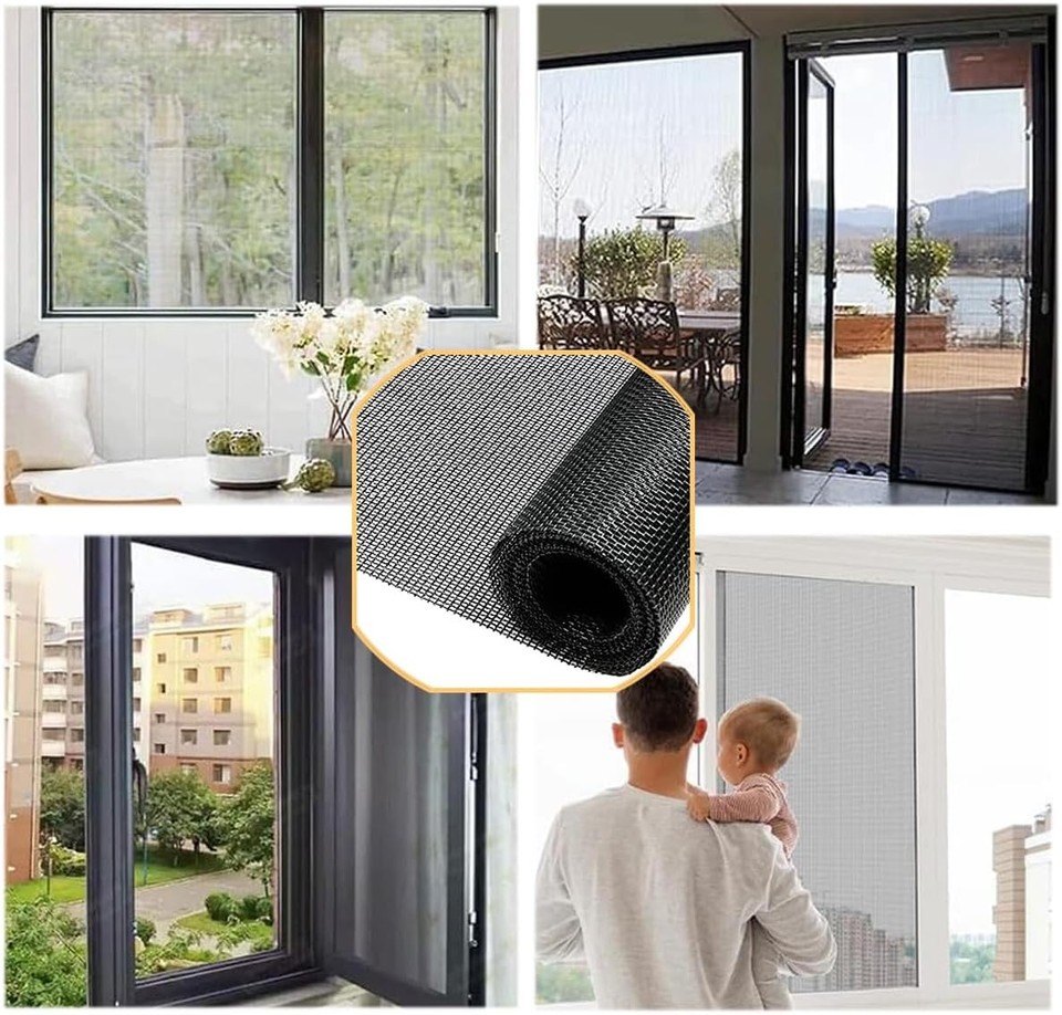 36inch*100ft Window Screens Roll,Replacement Repair Screens Mesh ...