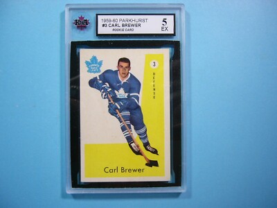 1959/60 PARKHURST NHL HOCKEY CARD #3 CARL BREWER ROOKIE RC KSA 5 EX ...