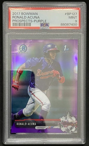 2017 Bowman Chrome 1st Ronald Acuna Purple PSA 9 /250 | eBay