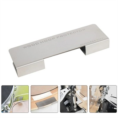 Steel Pads Bass Drum Hoop Grip Stainless Steel Drum Hoop Guard Drummer ...