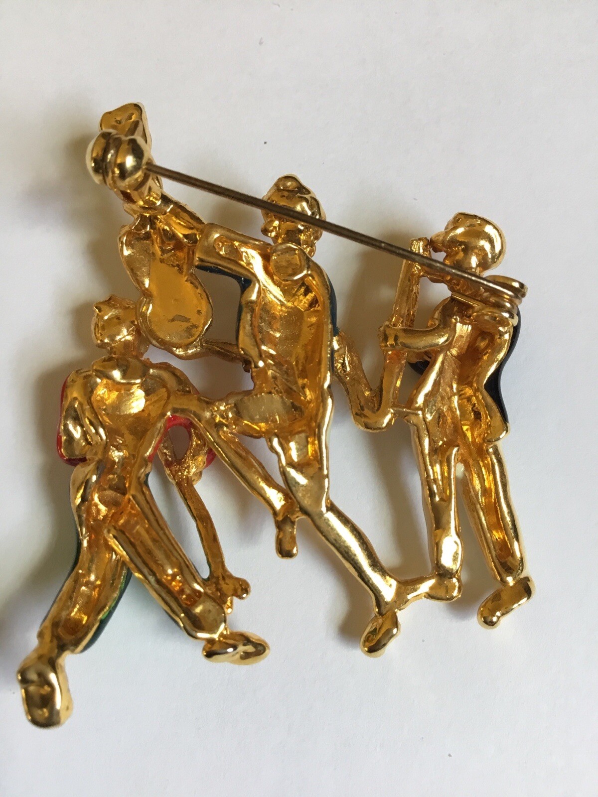 Jazz Band Brooch Multi Color 3 Musicians Music | eBay