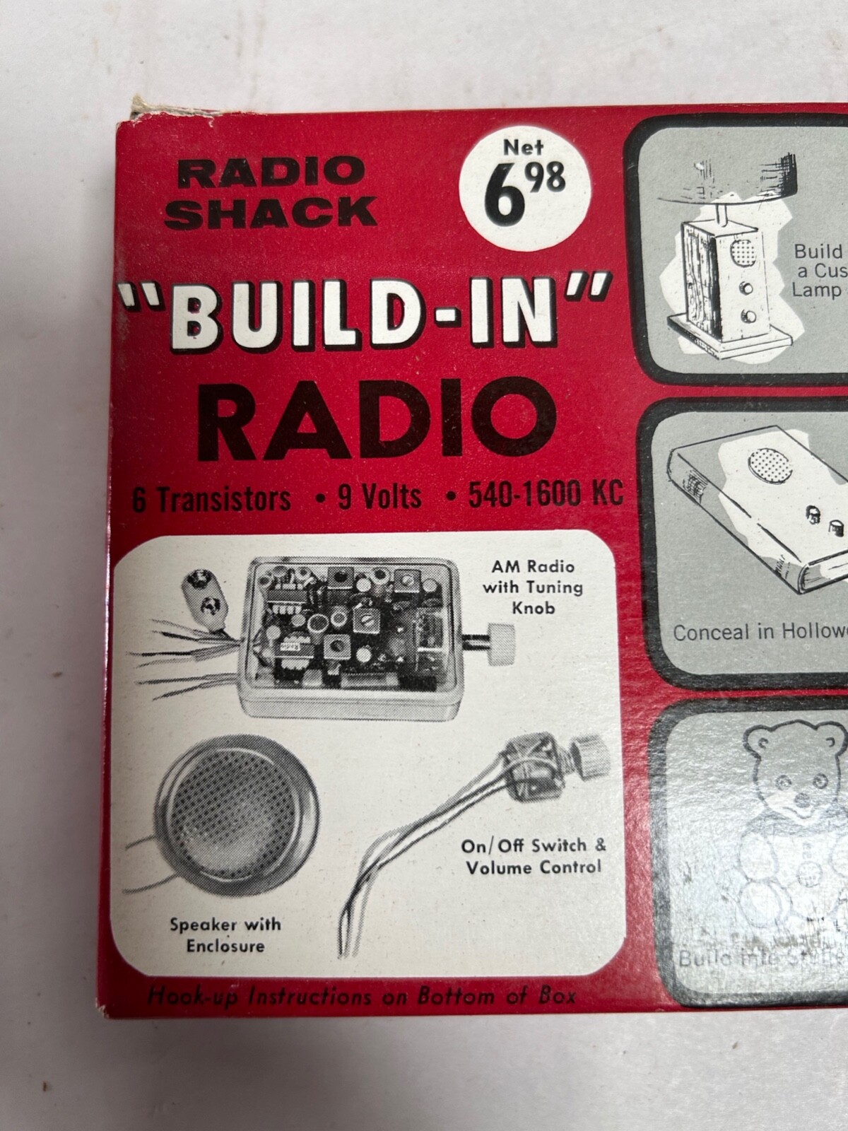 Rare NOS Vtg RADIO SHACK Build-In Transistor Radio Kit UNASSEMBLED 12 ...