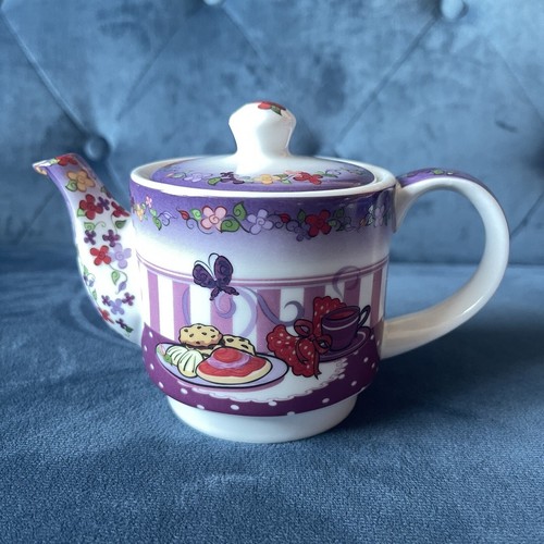 Signed Cardew Design Mini Tea Pot Vintage Tea Time Red Hat Society ...