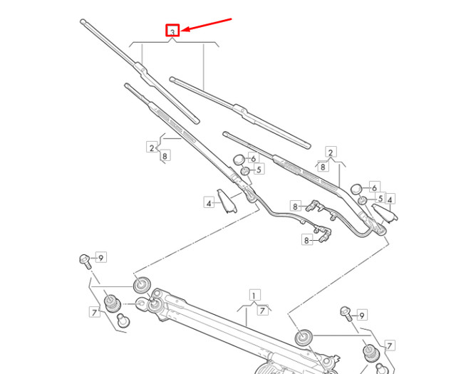 OEM AUDI Q8 FRONT AERODINAMIC WIPER BLADE SET LHD 4M8998002B GENUINE ...