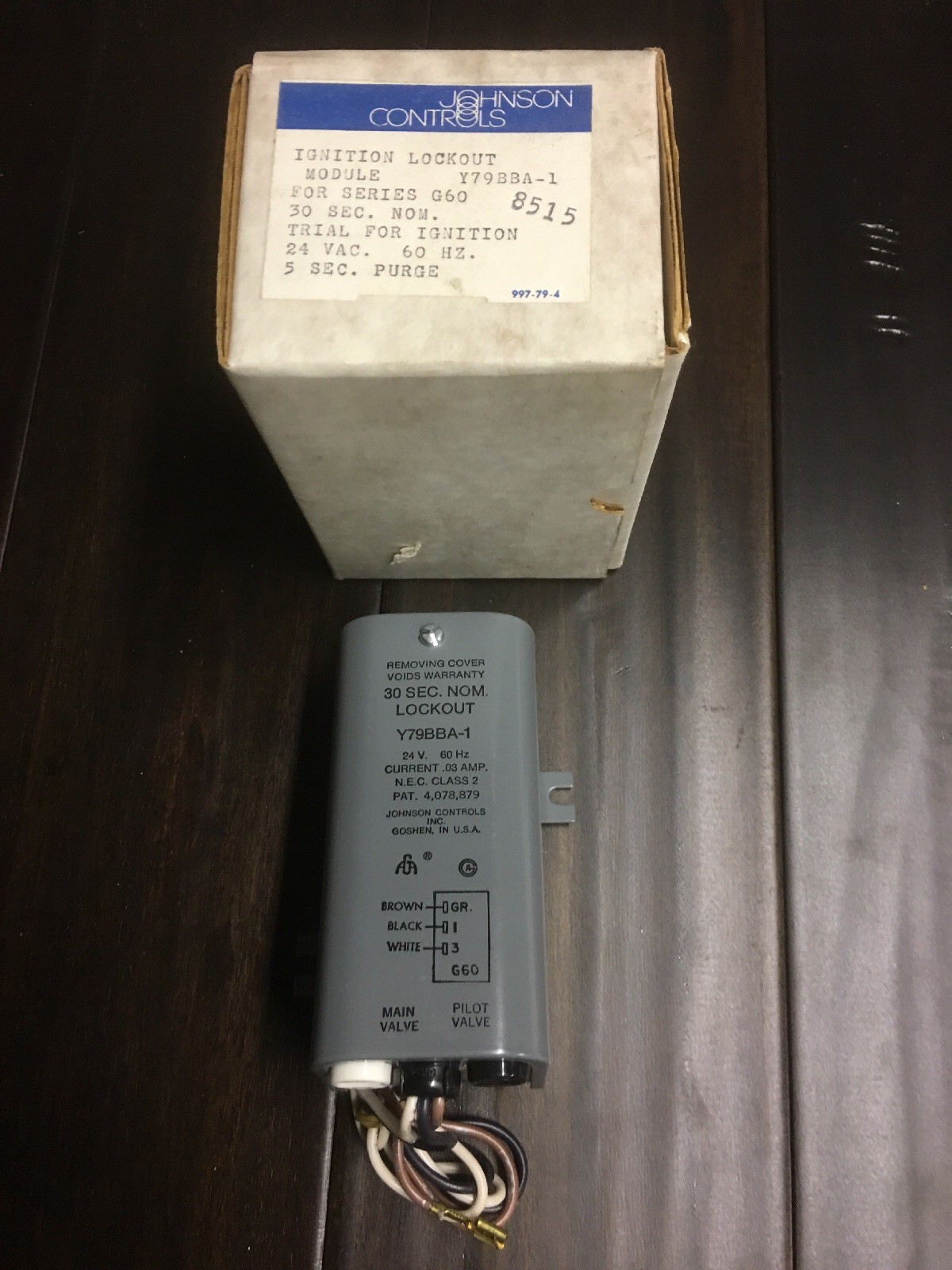 Johnson Controls Y79BBA-1 Ignition Lockout Control Module G60 24VAC NOS ...