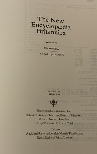 Encyclopedia Britannica Macropedia Knowledge In Depth VOL 18 1988 | eBay