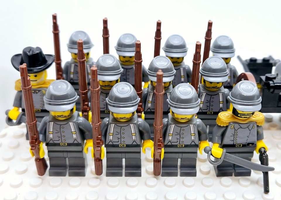 Civil War Dark Bluish Gray Confederate Battalion made with real LEGO ...