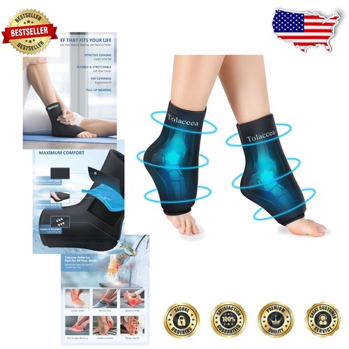 Flexible Gel Ice Pack for Ankle Injuries - 360° Coverage with Hot ...