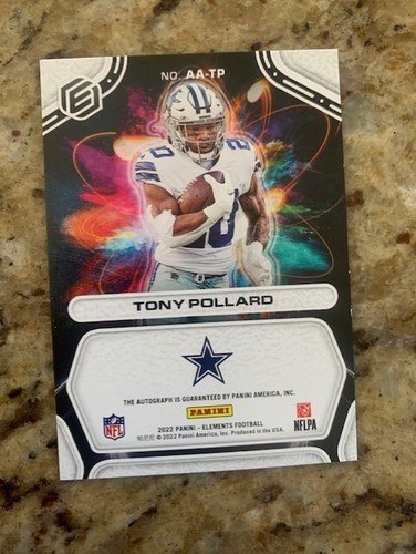 Tony Pollard AUTO SIGNED Dallas Cowboys 2022 Panini ATOMIC CARD# 34/54 ...