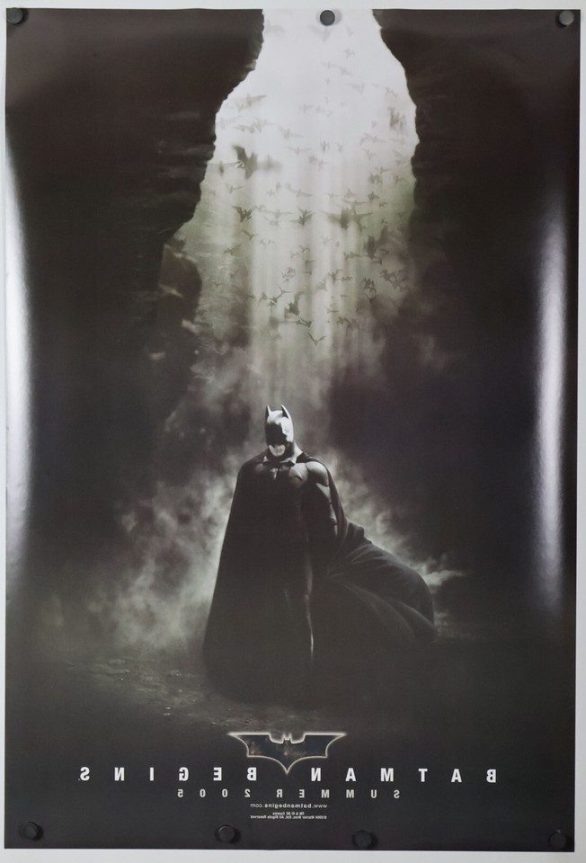 Batman Begins - original DS movie poster 27x40 - 2005 INTL Cave | eBay