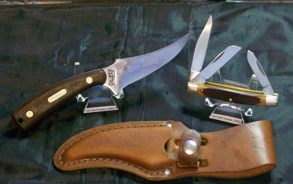 Schrade 152OT Knives Gift Set & 34OT "Bone Daddy Inscription" W ...