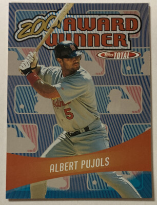Albert Pujols 2002 Topps Total 2001 Award Winner Card #aw17 (ap41) 2nd ...