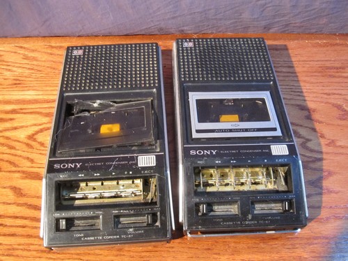 Sony TC-67 portable cassette BROKEN for parts x 2 | eBay