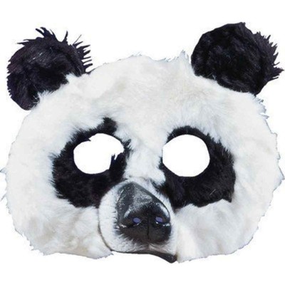 Plush Panda Bear Mask Wild Animal Fancy Dress Up Halloween Costume ...