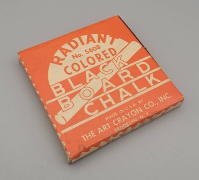 Radiant Colored Blackboard Chalk No. 5608, Vintage Full Box of Chalk ...