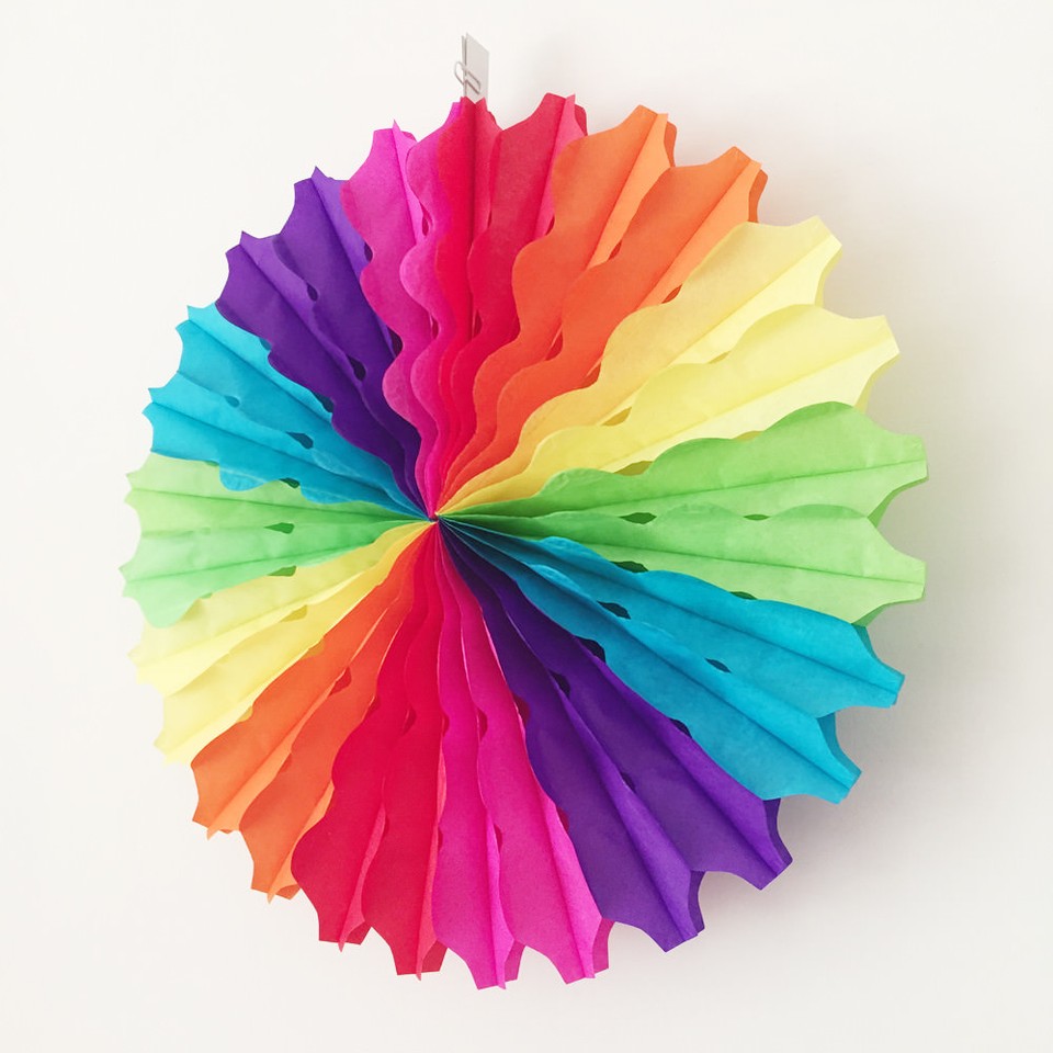 Tissue Paper Flower Hanging Fan Wedding Birthday Garland Party Decor ...