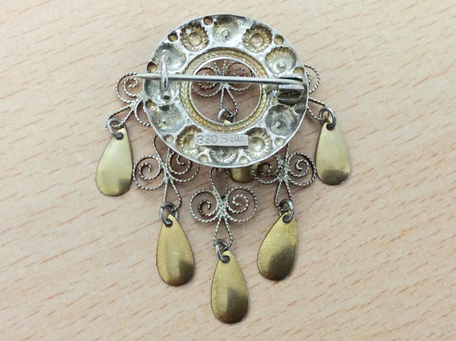 ANTIQUE NORWEGIAN SILVER SOLJE BROOCH PIN 1930 | eBay