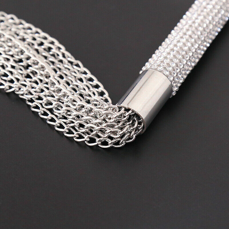 Metal Chain Spanking Whip Flogger Handle Bondage Paddle Torture Slave ...