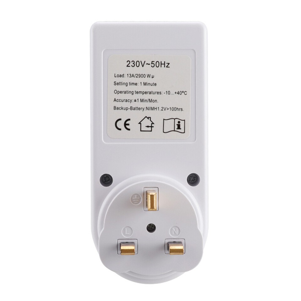 Programmable Electrical Plug-in Power Socket Timer Switch Outlet Time ...