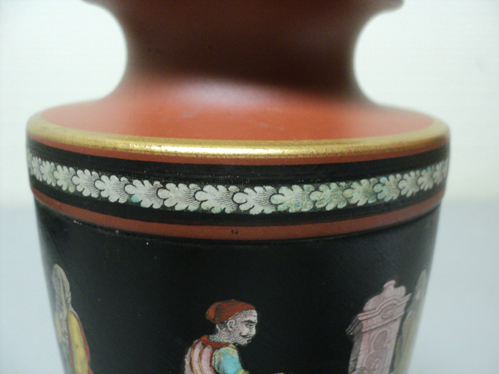 EXCEPTIONAL QUALITY 19th C ENGLISH PRATTWARE TERRACOTTA VASE, TURKISH ...