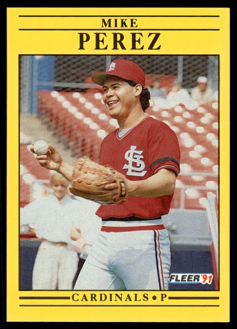 1991 Fleer Baseball Card Mike Perez Rookie St. Louis Cardinals #643 | eBay