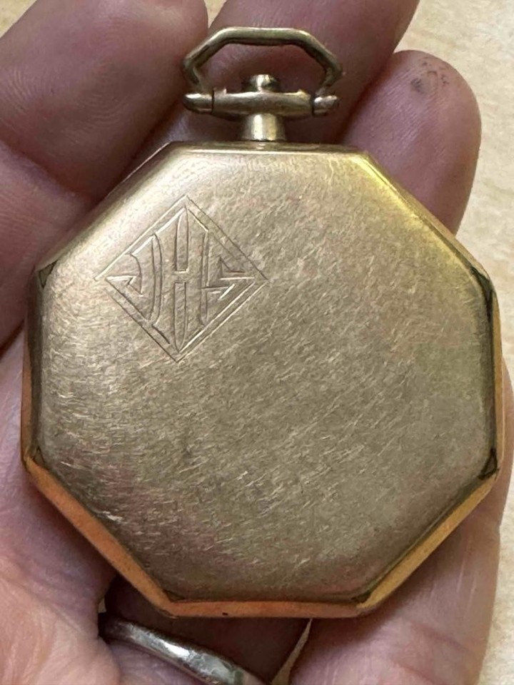 Fahys Montauk Gold Filled Pocket Watch Case Only 23g Octagon Fancy ...