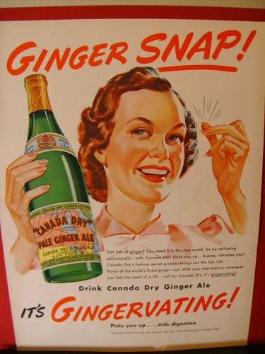 1939 CANADA DRY GINGER ALE "GINGER SNAP!..IT'S GINGERVATING!" SALES ART ...