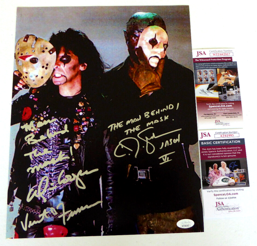 Alice Cooper & C.J. Graham Dual Signed 11x14 Photo, Friday 13th, Jason ...