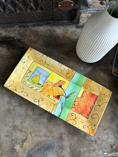 NEW MONTAGE Serving Plate Platter 13" by Elizabeth Munro Porcelain Pear ...