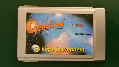 PCMCIA PC CARD Fax/modem Dynalink 1456CS 56kbps | eBay