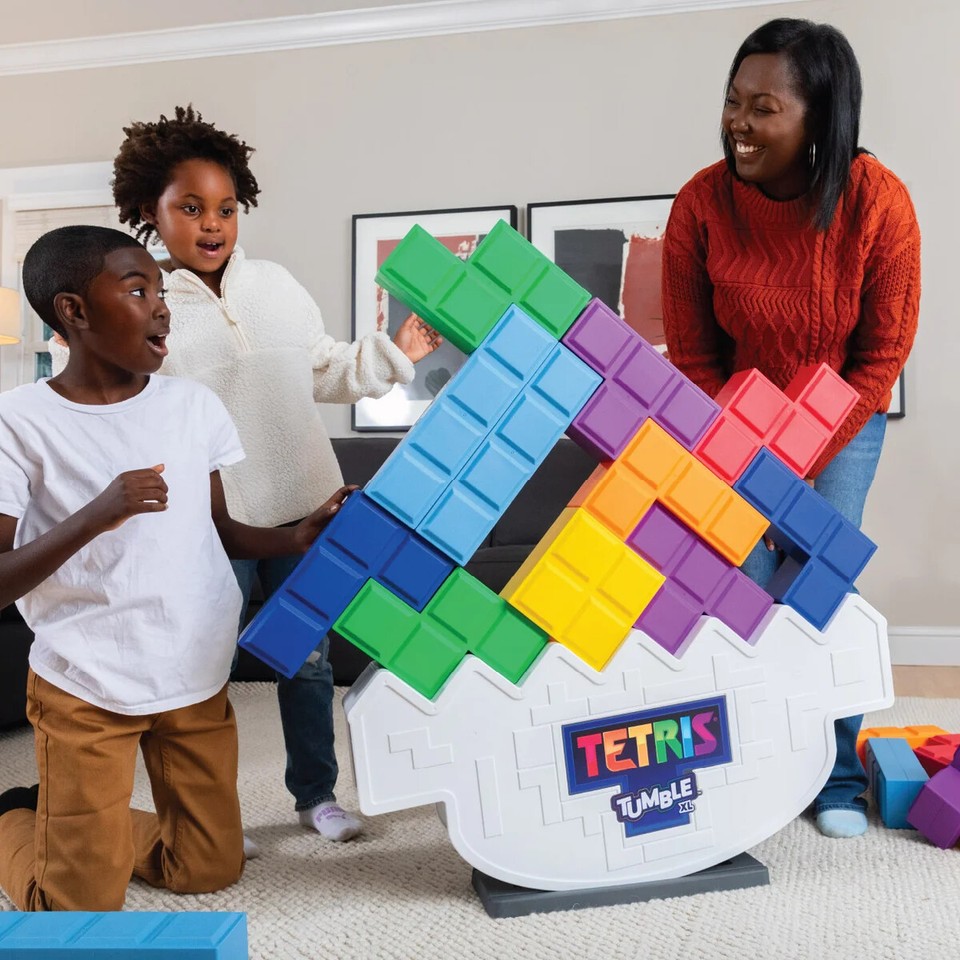 Tetris XL Tumble Game Dynamic Tilting Tower, Tetrimino Blocks Tower ...