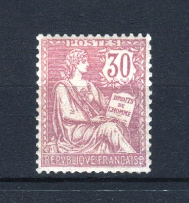 FRANCE STAMP TIMBRE 128 " MOUCHON RETOUCHE 30c VIOLET 1902 " NEUF xx ...