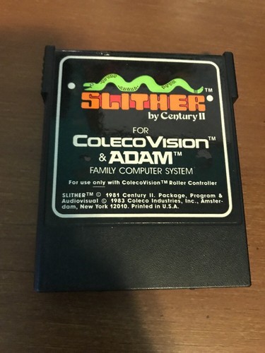 Coleco Colecovision - Slither - game cartridge only - tested, working ...