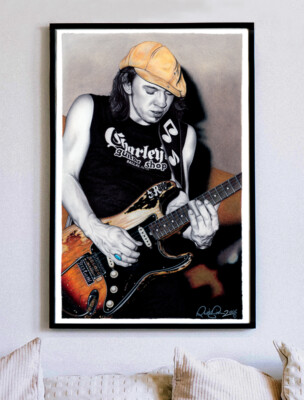 Stevie Ray Vaughan Vaughn SRV #1 Guitar Poster Art Print 16.5x25 | eBay