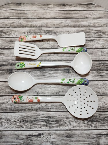 Melamine 5pc. With Rare Lemon Melamine Ware Kitchen Utensil Set | eBay