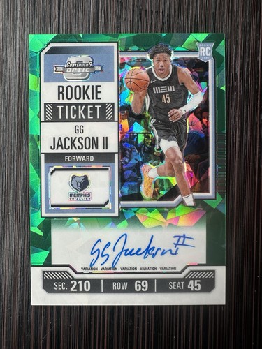 GG JACKSON 2023-24 CONTENDERS OPTIC GREEN ICE ROOKIE TICKET AUTO #121 4 ...