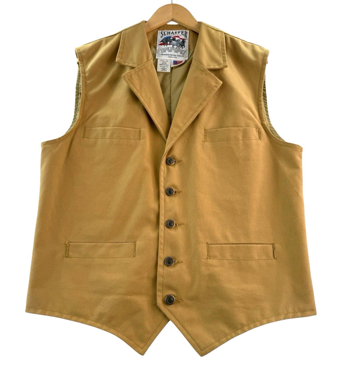 Schaefer Outfitter 705 Men's Canvas Ranger Vest Large *Pin Holes In ...
